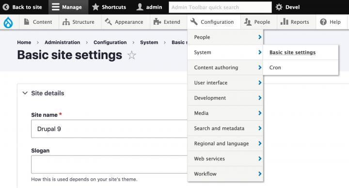Drupal basics: Admin toolbar | jofitz